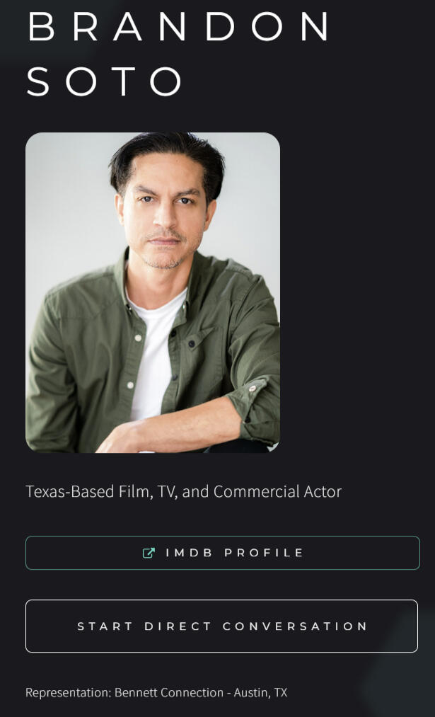 Film, TV, Voice, and Commercial Actor | Brandon Soto
